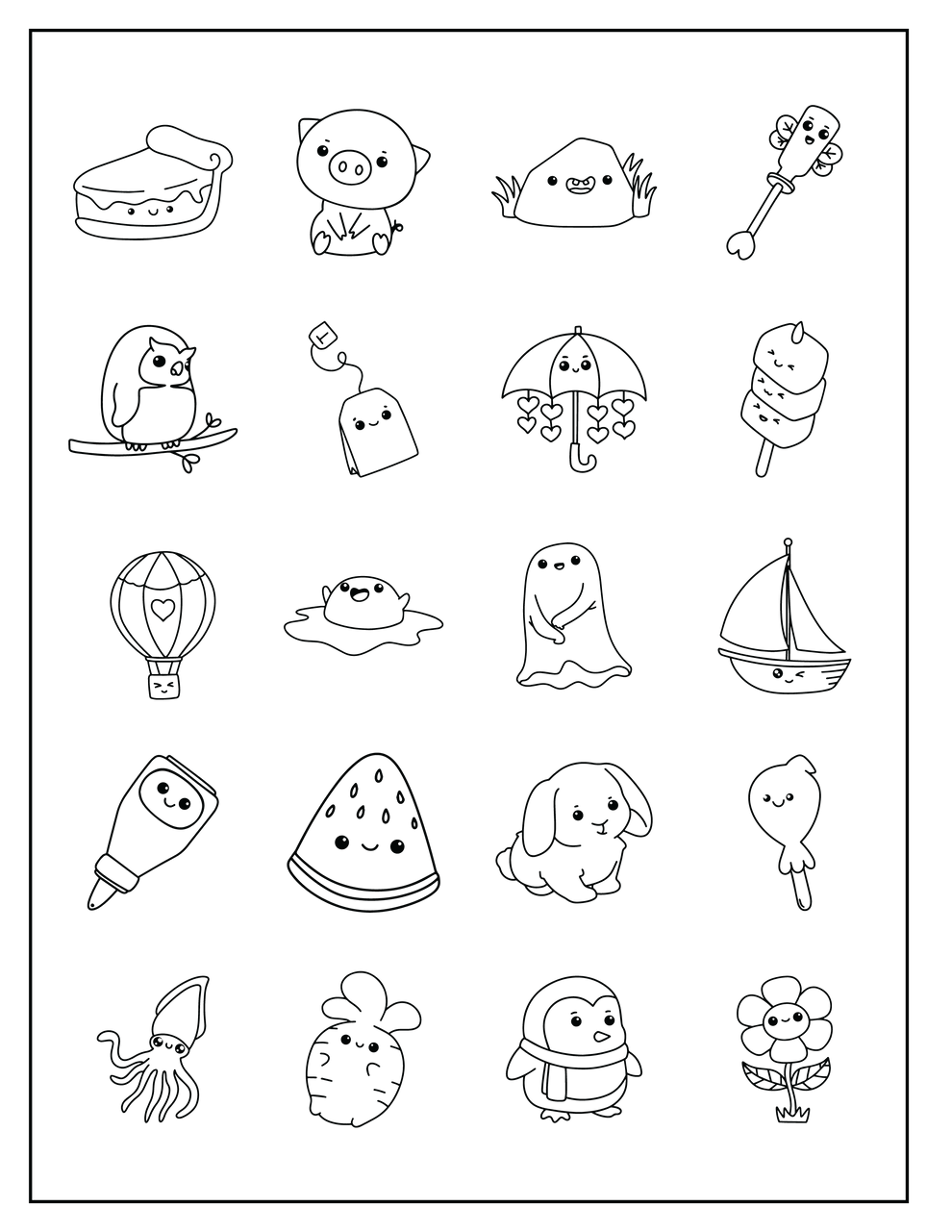 How To Draw 101 Cute Stuff Homeschool Art Drawing Book – Homeschool and ...